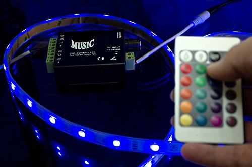 HitLights LED Light Strip Music Controller 12V-24V, Sound Activated ...