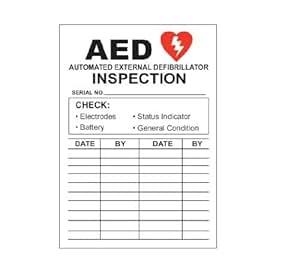 Amazon.com: AED Automated External Defibrillator Inspection Decal ...
