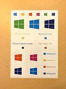 Amazon.com: Windows 10 Special Edition Sticker Sheet: Computers ...