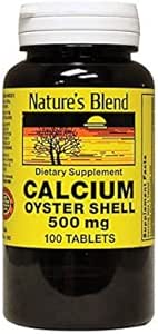 Amazon.com: Oyster Shell Calcium 500 mg 100 Tabs: Health & Personal Care