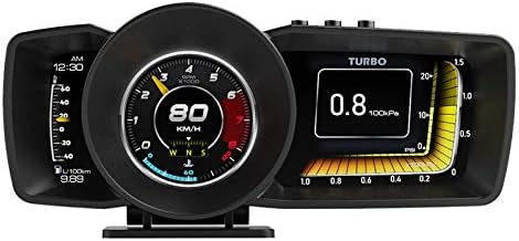 Mallofusa Car HUD Display, AP7 OBD2+GPS Smart Gauge HUD HD Head Up 3 ...