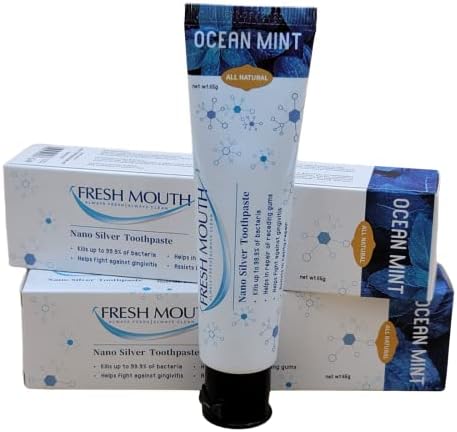 Fresh Mouth Nano Silver Toothpaste Ocean Mint 8oz - Improved ...