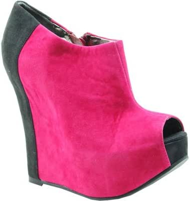 Amazon.com | Luichiny Women's Fran Tick Dress Shoes, Cobalt/Black Imi ...