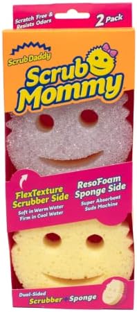 Scrub Daddy Scrub Mommy Washing Up Sponge - Dual Sided Scrubbing Non ...