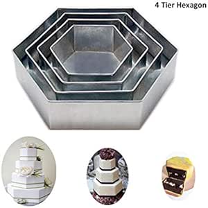 Amazon.com: 4 Tier Multilayer Birthday Wedding Anniversary Cake Tins ...