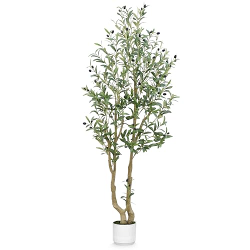 Mua HZXGCP Olive Tree 5ft, Artificial Olive Tree with White Pot, Fake ...