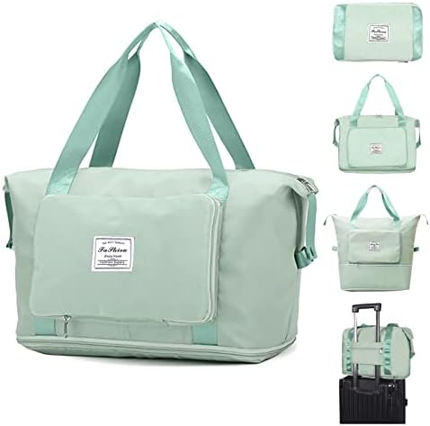 Sudeaou Large Capacity Folding Travel Tote Bag, Oxford Fabric ...