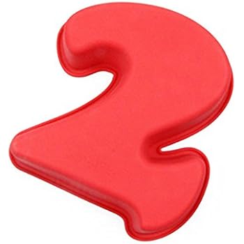 Amazon.com: Lekue Number 2 Cake Mold, Red: Novelty Cake Pans: Kitchen ...