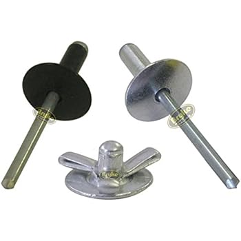 Amazon.com: Large Head Black Exploding Rivets Pop Rivet 250ct Tri-Fold ...