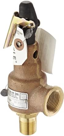 Kunkle 6010DCV01-KM0050 Bronze ASME Safety Relief Valve for Air/Gas, Viton Soft Seat, 50 Preset ...