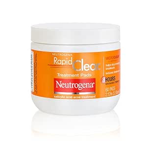 Amazon.com : Neutrogena Rapid Clear Treatment Pads, 60 Count (Pack of 3 ...
