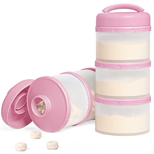 Termichy Stackable Formula Dispenser Portable Milk Powder Container, 2 ...