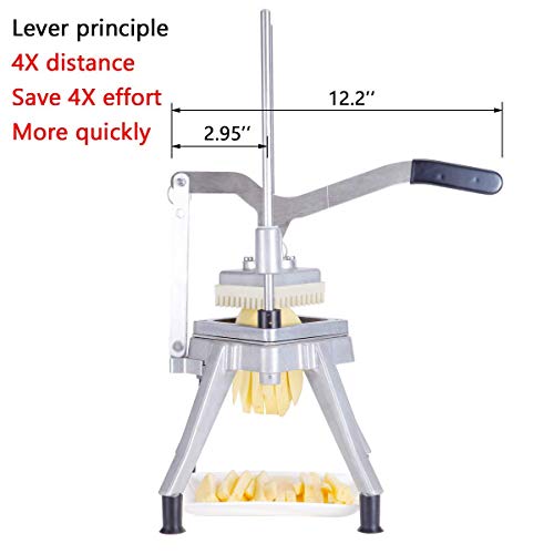 TUNTROL Commercial Vegetable Chopper, 1/4" +3/8" Stainless Steel Blade ...