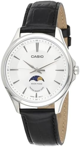 Casio Analog Quartz Moonphase Leather Strap Men's Watch MTP-M100L-7AVDF ...