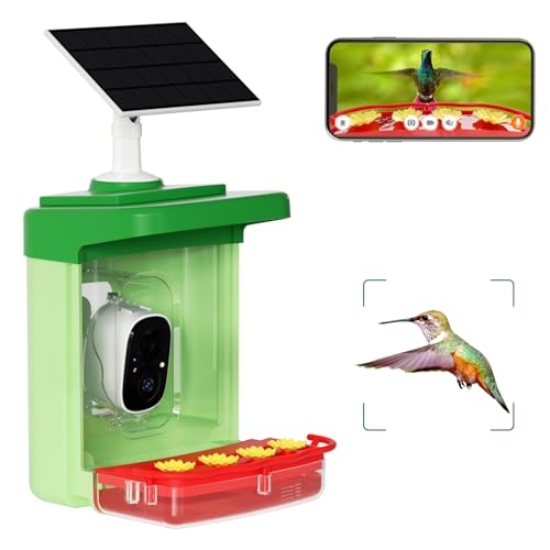 HummerHi- Smart Hummingbird Feeder with Camera Solar Powered, Lifetime ...