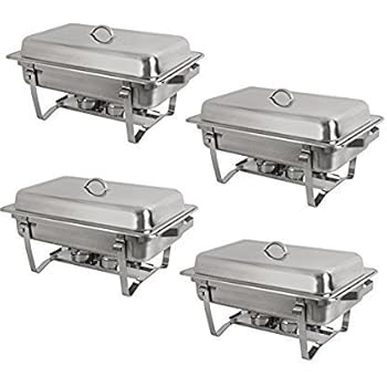 Amazon.com: Chafer 4 Pack Premier Chafers Stainless Steel Chafer Dish 8 ...