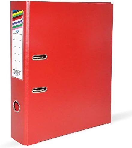 FIS PP Box Files with Fixed Mechanism Red Color, Size of Spine is 8 cm ...