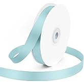 Amazon.com: 1 inch Wide x 50 Yards Baby Blue Single Faced Polyester ...