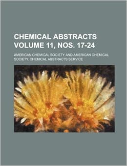 Chemical abstracts Volume 11, nos. 17-24: Amazon.co.uk: Society ...