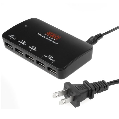 Adaptador de Cargador de Pared EZOPower 36W de 5 puertos USB, salida ...