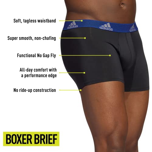 adidas Men's Performance Trunk Underwear 3-Pack Black/Collegiate Royal ...