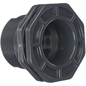Amazon.com: Hayward BFA1030CES 3-Inch Gray PVC Socket by Thread BFA Series Bulkhead Fitting with ...
