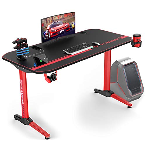 VITESSE Gaming Desk, 44 inch Ergonomic Gaming Desk with USB Gaming ...