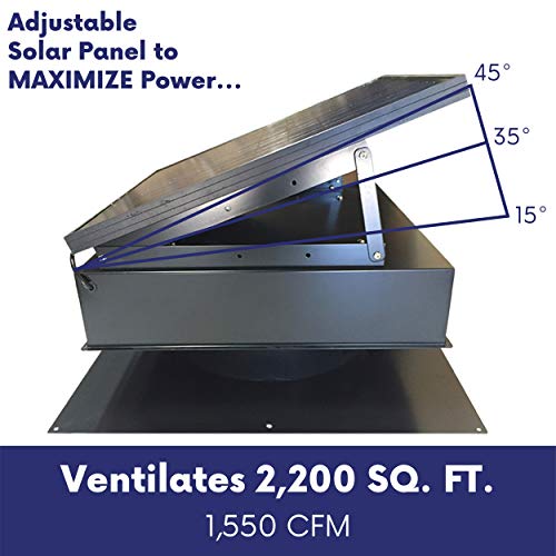 Remington Solar 30 Watt/BLK 38V Roof Mount Solar Attic Fan on Galleon ...