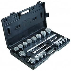 20 Piece SAE 3/4 inch Jumbo Heavy Duty Socket Set with Storage Case ...