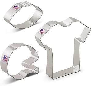Amazon.com: Ann Clark Cookie Cutters 3-Piece Football Cookie Cutter Set ...