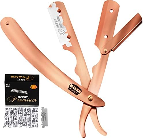 Utopia Care Professional Barber Straight Edge Razor Safety with 100 ...