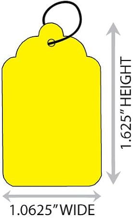 Amazon.com : Yellow #5 (1.0625" X 1.625") Merchandise Tag with String ...