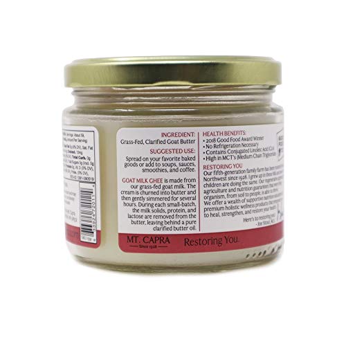 MT. CAPRA SINCE 1928 Goat Milk Ghee | Grass Fed Clarified Butter High ...