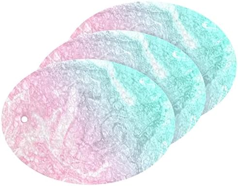 Dish Sponges,Pink and Green Marble Abstract Kitchen Non-Scratch Scrub ...
