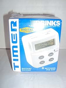 Brinks 44-1020 Digital LCD Screen Timer with Battery Back up & 6 Settings Per Day - - Amazon.com