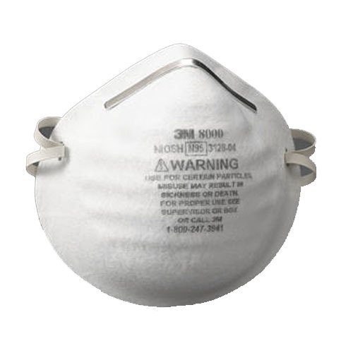 3M 8000 Series N95 Approved Particle Respirator Face Mask 42131606 (Flu ...