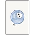 Amazon.com: Trendy Lucky You Posters Vintage Blue 8 Ball Wall Art Funky ...