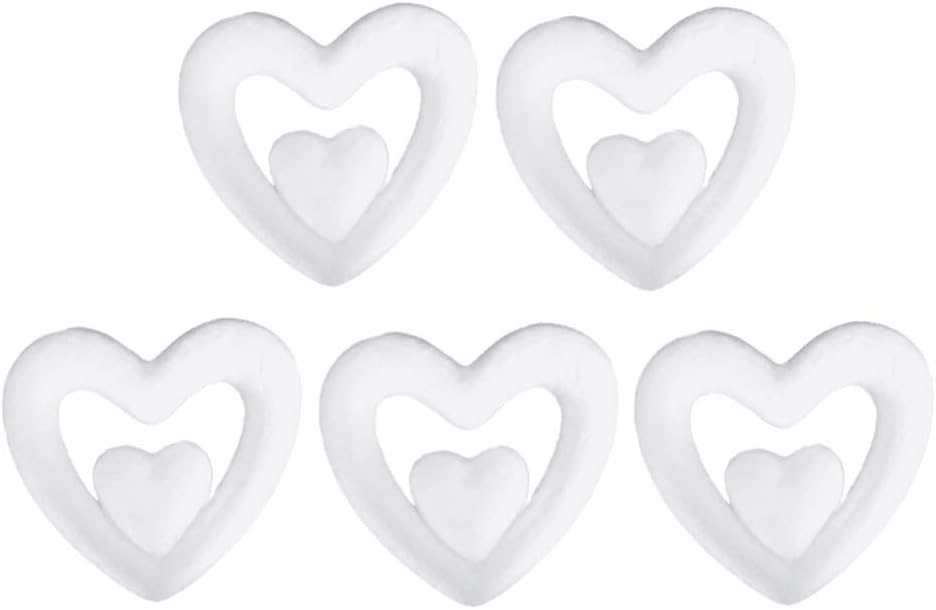 Holibanna Foam Heart Styrofoam Polystyrene Love Shapes White Valentines ...