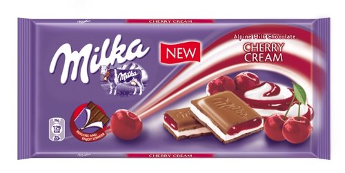 Amazon.com : Milka Raspberry Cream Chocolate Bar 100g (10-pack) : Candy ...