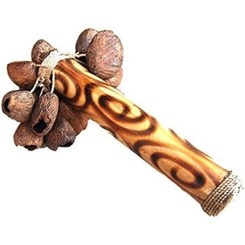 Amazon.com: Fair Trade Indonesian Balinese shakers rattle/seed stick ...