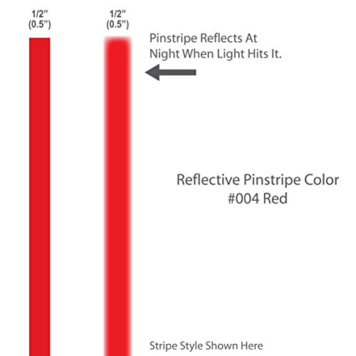 Buy 1/2" inch wide Pinstripes / REFLECTIVE RED / Custom Vinyl Stripes ...
