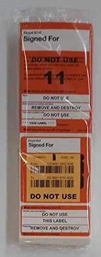 Signed for Labels Recorded Delivery Tracking Numbers for Royal Mail ...