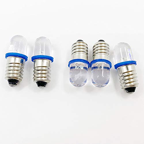 5pcs/lot E10 Screw Base LED Indicator Light Bulbs Spot Lamps Blue DC12V ...