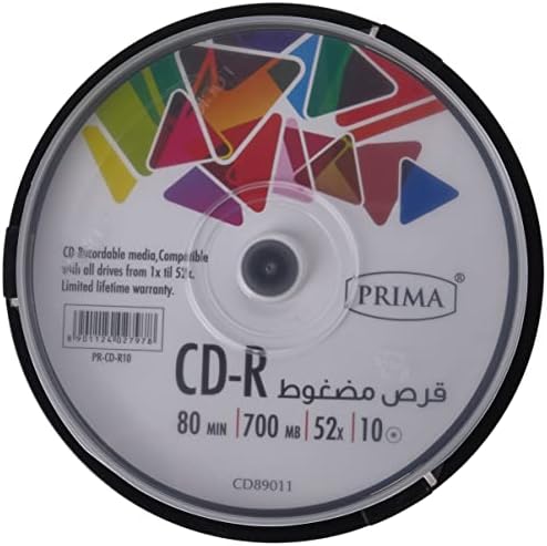 PRIMA CD-R 80MIN / 700MB / 52X / PACK OF 10 (PR-CD-R10) price in Saudi ...