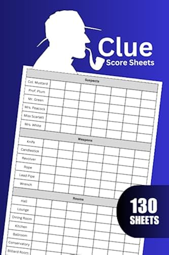 Clue Board Game Sheets