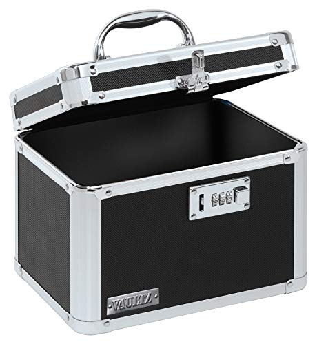 Vaultz Locking Personal Security Box, 7.75 x 7.25 x 10 Inches, Black ...