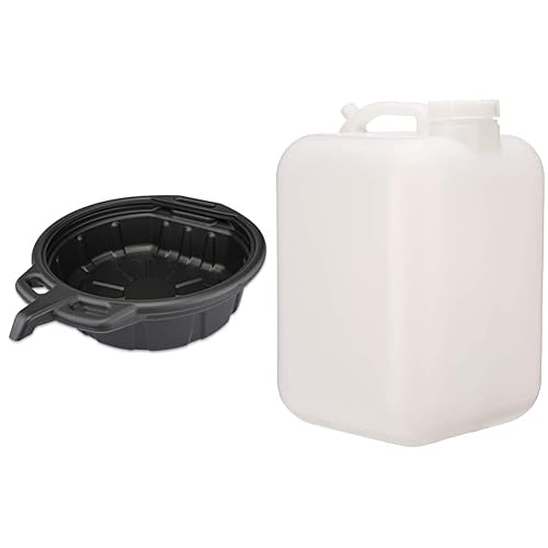NEIKO 20762A Oil Drain Pan | Black Plastic Anti Splash | Motor Oil Drip ...