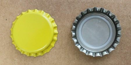 Amazon.com: 100 Yellow Bottle Caps w/ Liner (Pry-Off): Beer Bottling ...