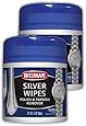 Weiman Silver Polish & Tarnish Remover 20 Ct Cleaner Wipes (Pack of 2 ...