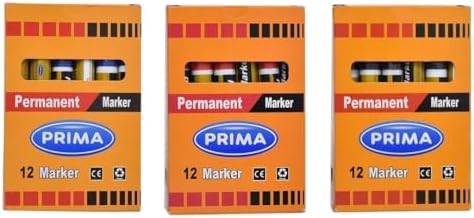 سعر Set of 3 Boxes of Prima Permanent Markers (Blue, Red And Black) فى ...